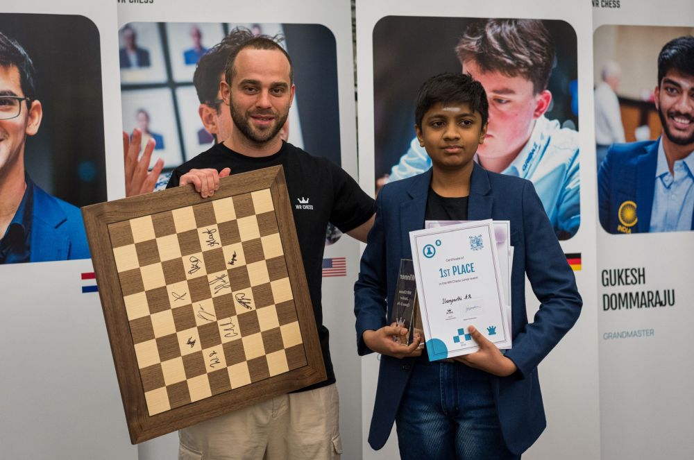 Ilamparthi wins WR Chess Juniors U-14 Boys and Blitz 2023 | ChessBase